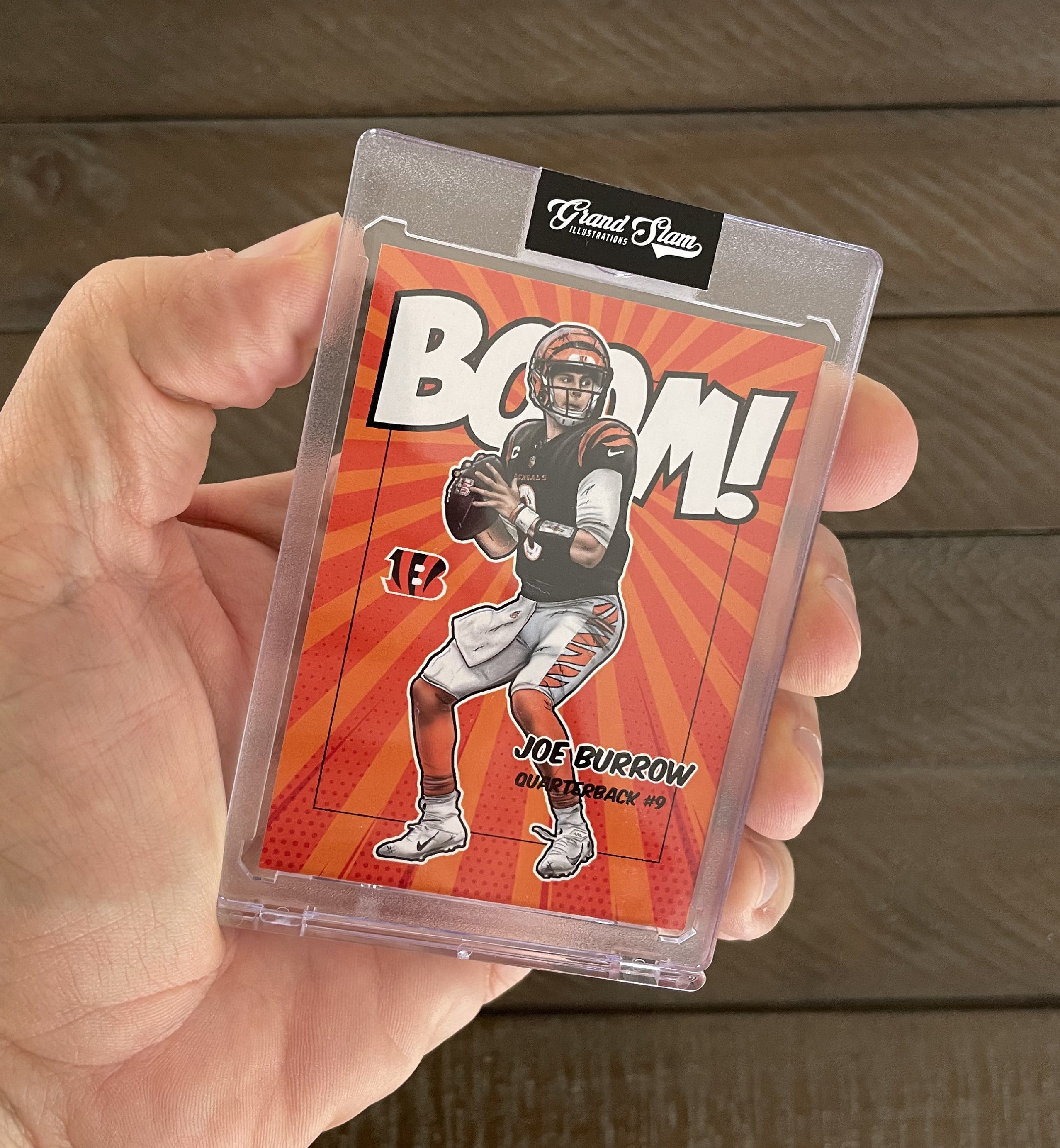 Joe Burrow Boom Illustration Football Card - Etsy