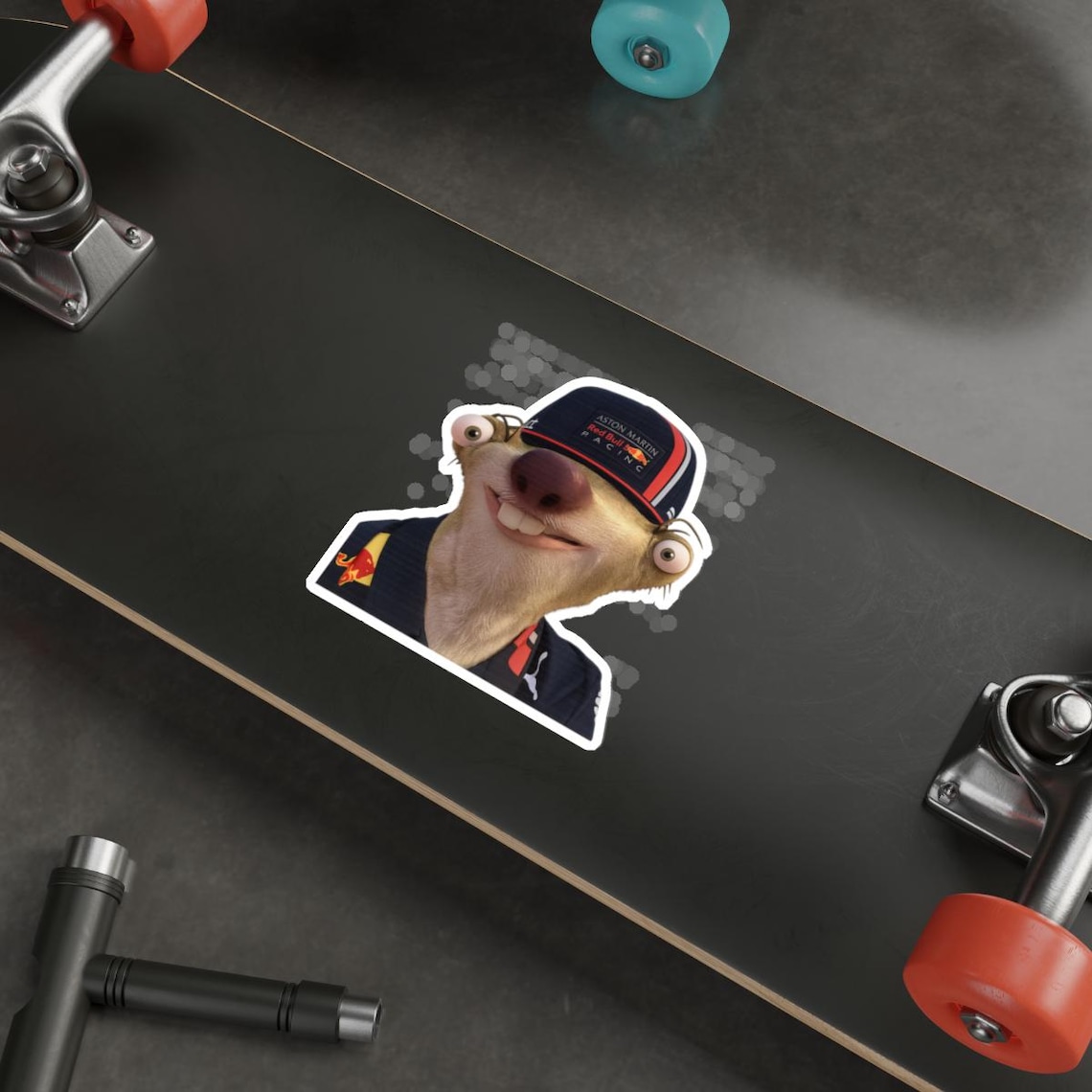 Max Verstappen as Sid the Sloth Die-cut Sticker for Water Bottles - F1 ...