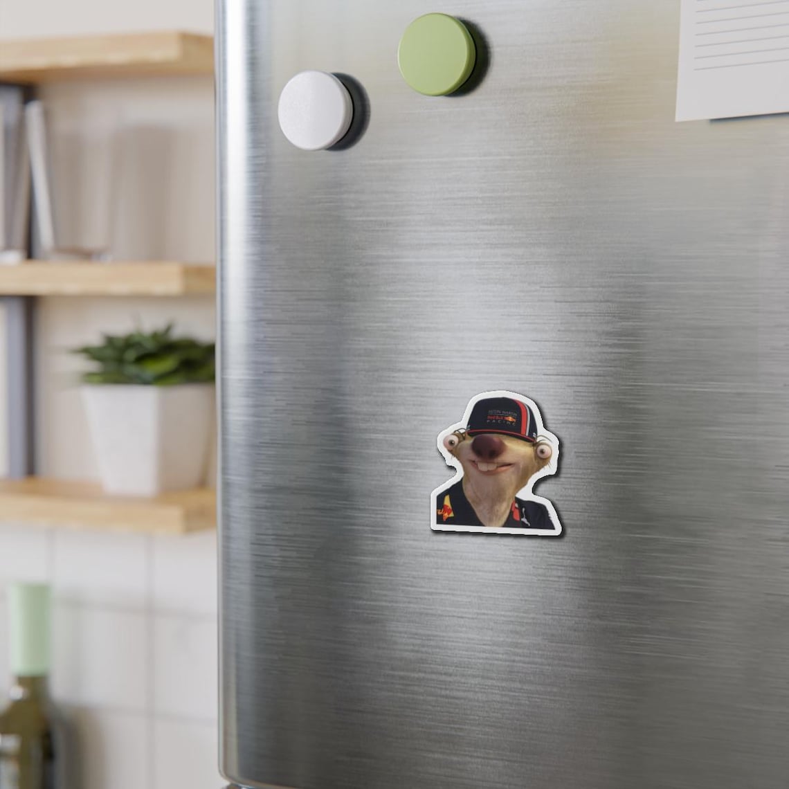 Max Verstappen Die-cut Magnet - Sid the Sloth Meme, F1 Racing, Red Bull ...