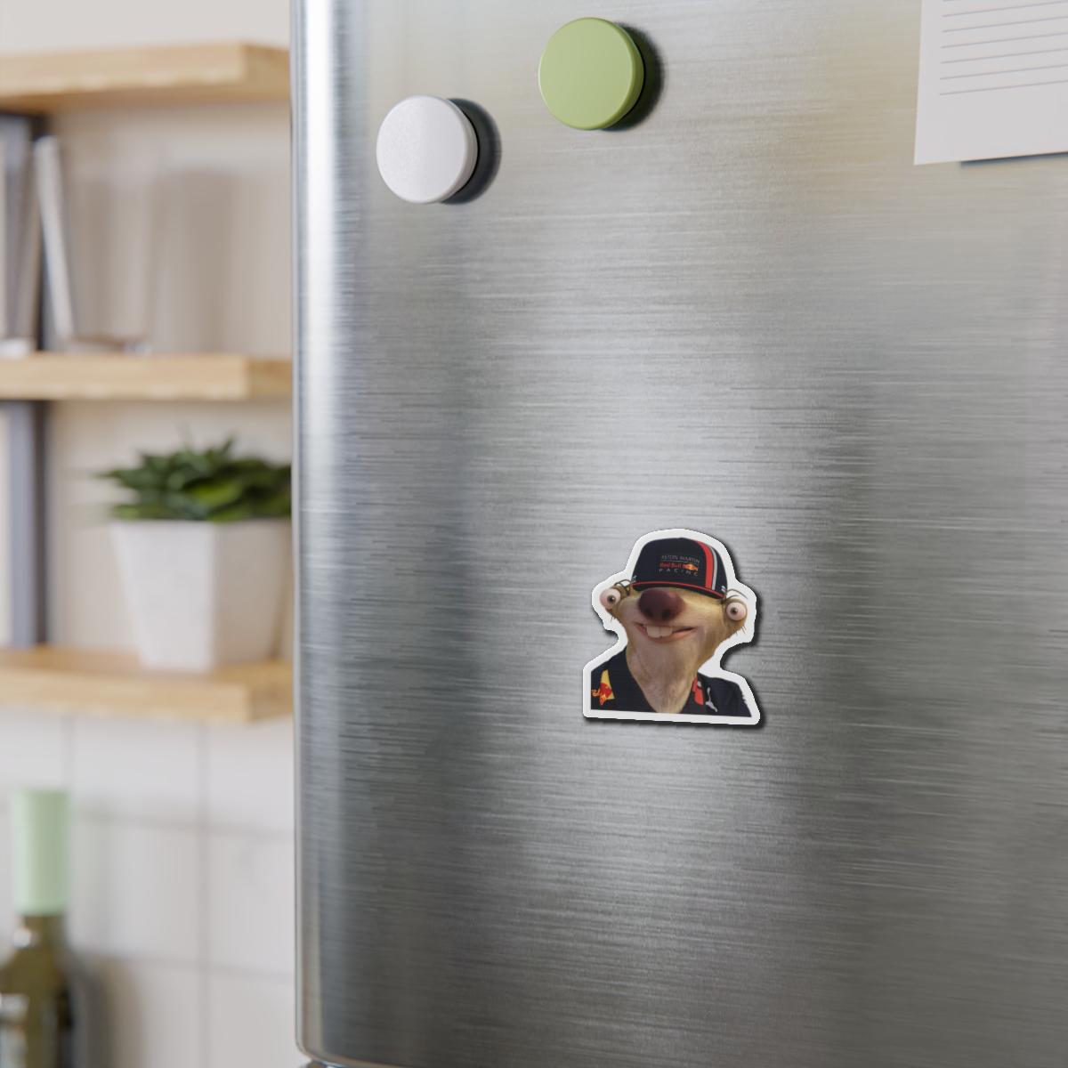 Max Verstappen Die-cut Magnet - Sid the Sloth Meme, F1 Racing, Red Bull ...