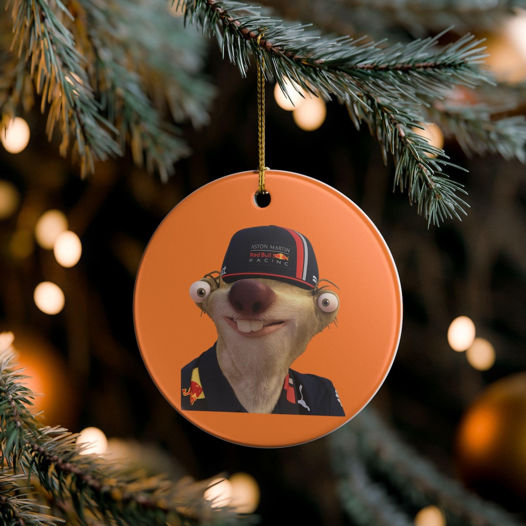 Max Verstappen Sid Ice Age Meme Ornament, Ceramic Racing Fan Decor - Etsy
