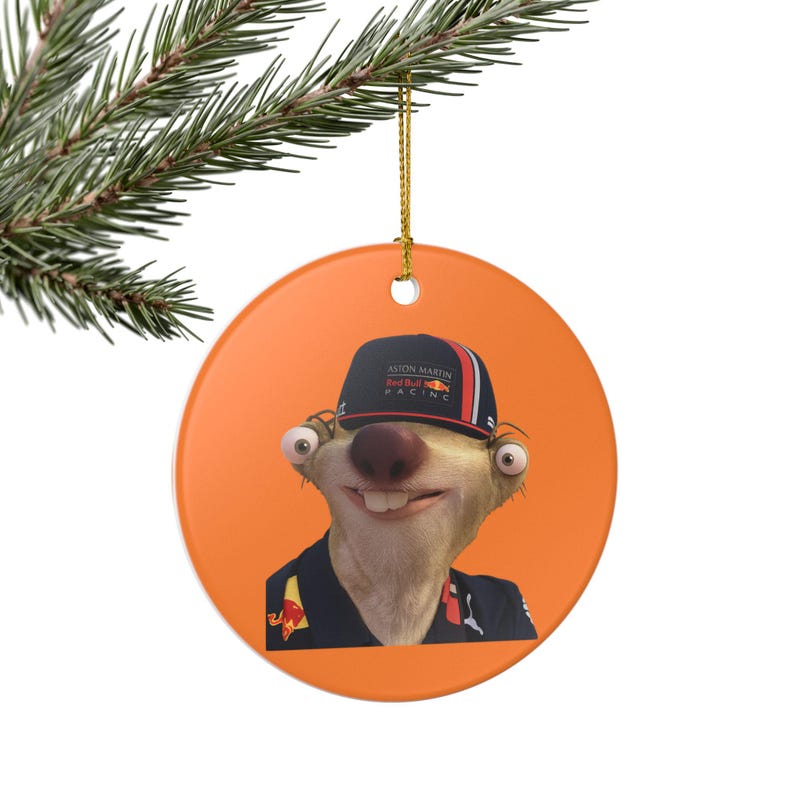 Max Verstappen Sid Ice Age Meme Ornament, Ceramic Racing Fan Decor - Etsy