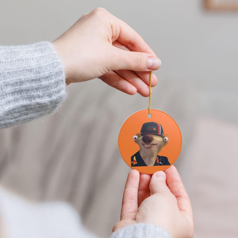 Max Verstappen Sid Ice Age Meme Ornament, Ceramic Racing Fan Decor - Etsy
