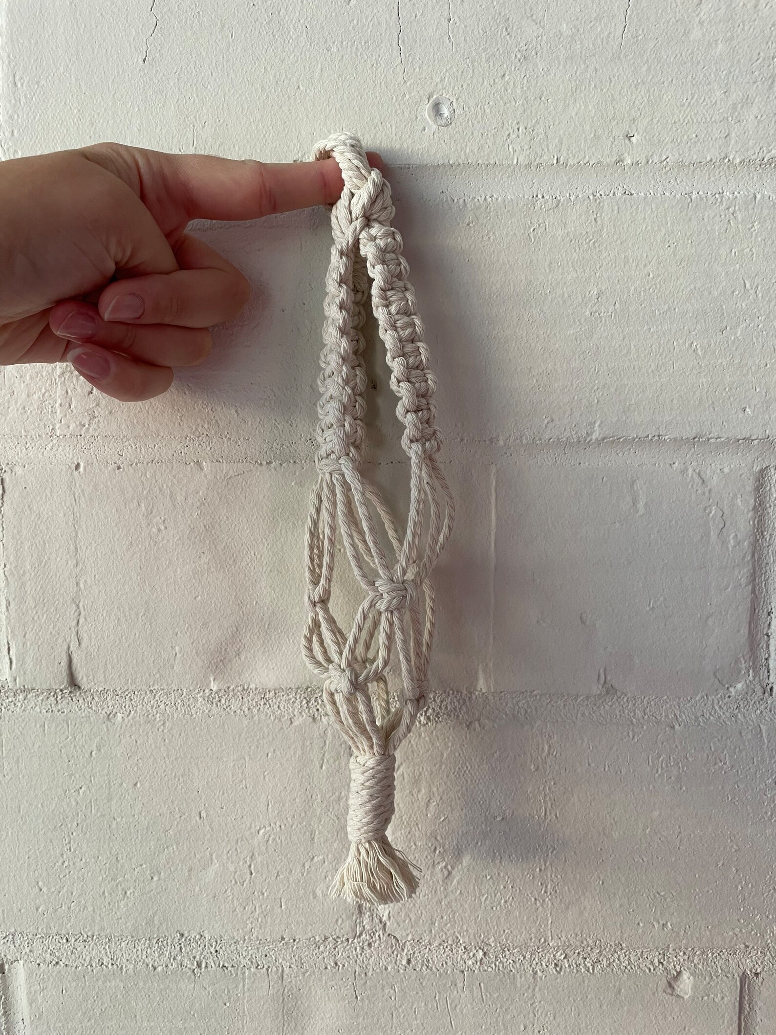 Mini Macrame Hanger for IKEA Indoor Greenhouse | Small Plant Hanger ...