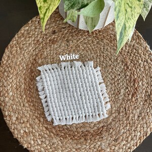 Boho Farmhouse Macrame Mug Rug, Coffee Cup Coaster, Autumn Boho Home ...