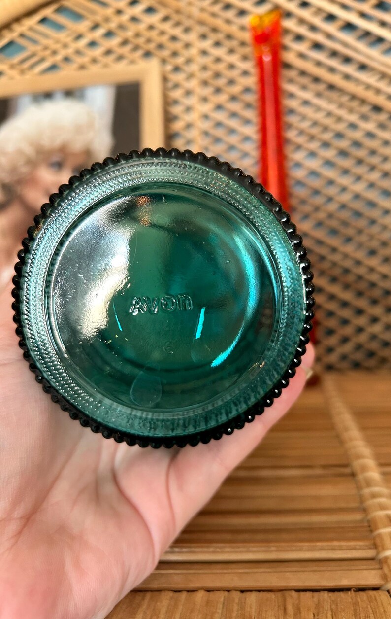 1970s Blue Avon Cut Glass Jar With Wire Bail Lid - Etsy