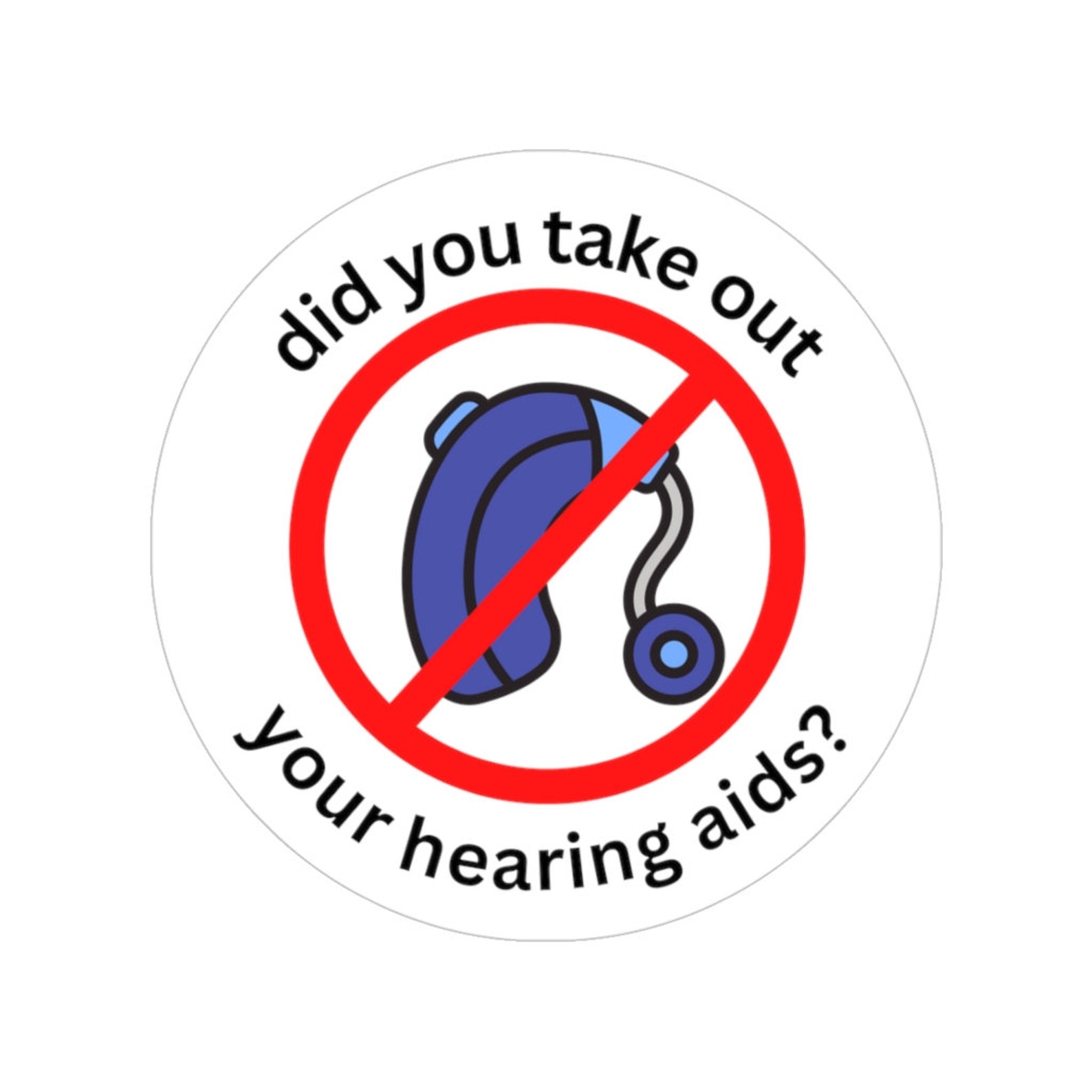 Hearing Aids Deaf Shower Sticker Waterproof Transparent Outdoor Sticker ...