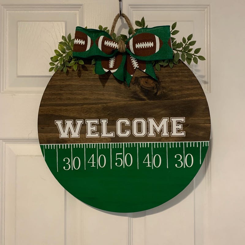 Football Door Sign - Etsy