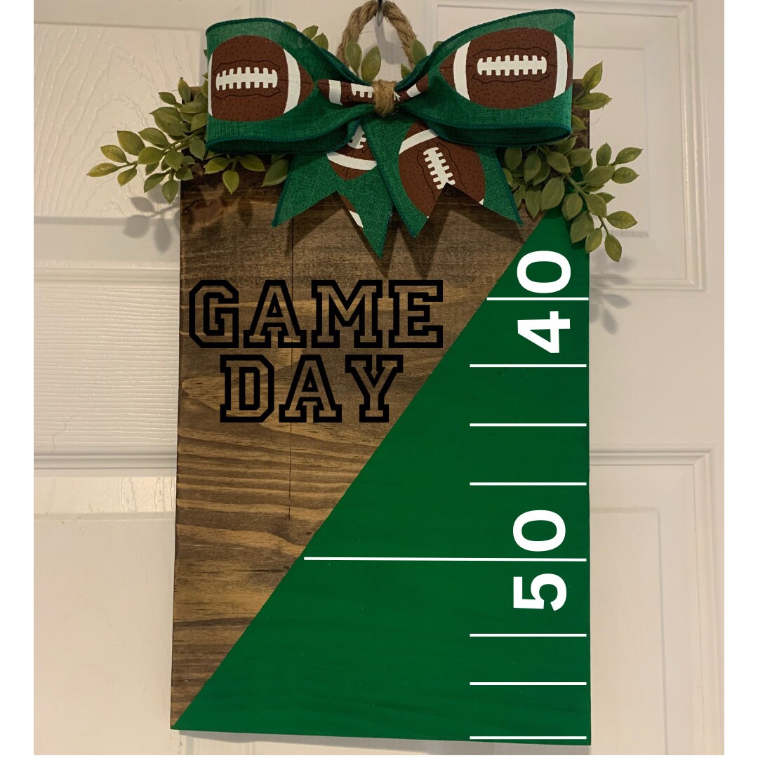 Football Sign Game Day Sign Sport Sign Football Door Hanger Gift for ...