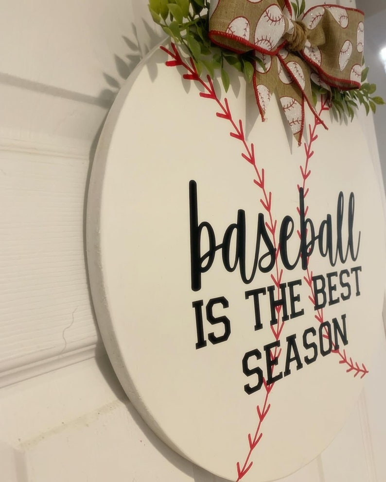 Baseball Theme Door Hanger Baseball Season Gift for Baseball Fan Gift ...