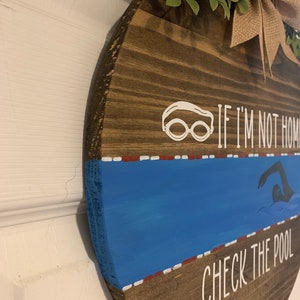 Welcome Door Hanger Swimmer Sign Gift for Swimmer Gift for Coach Swim ...