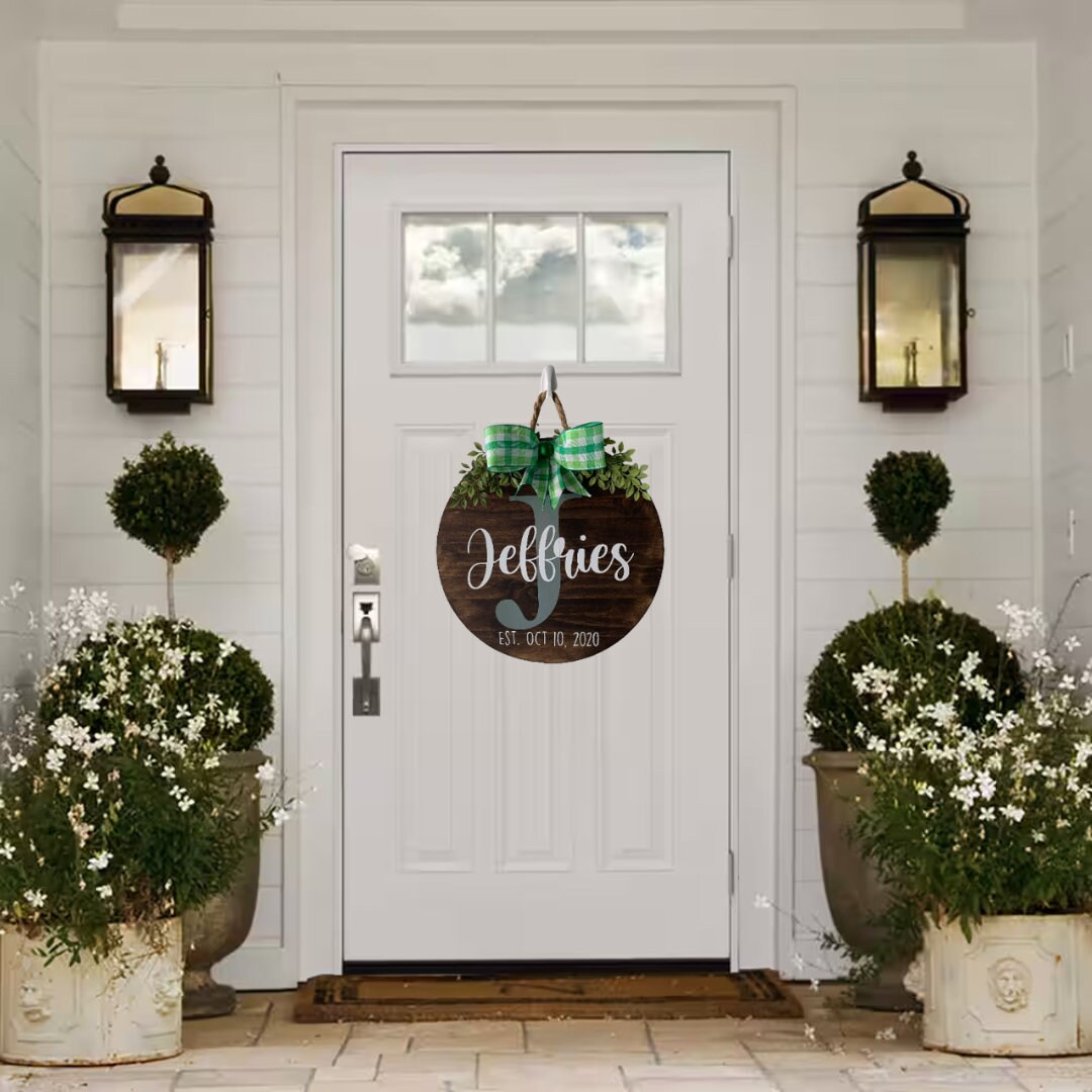 Custom Family Last Name Sign Personalized Front Door Sign Personalized ...