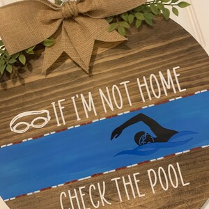 Welcome Door Hanger Swimmer Sign Gift for Swimmer Gift for Coach Swim ...