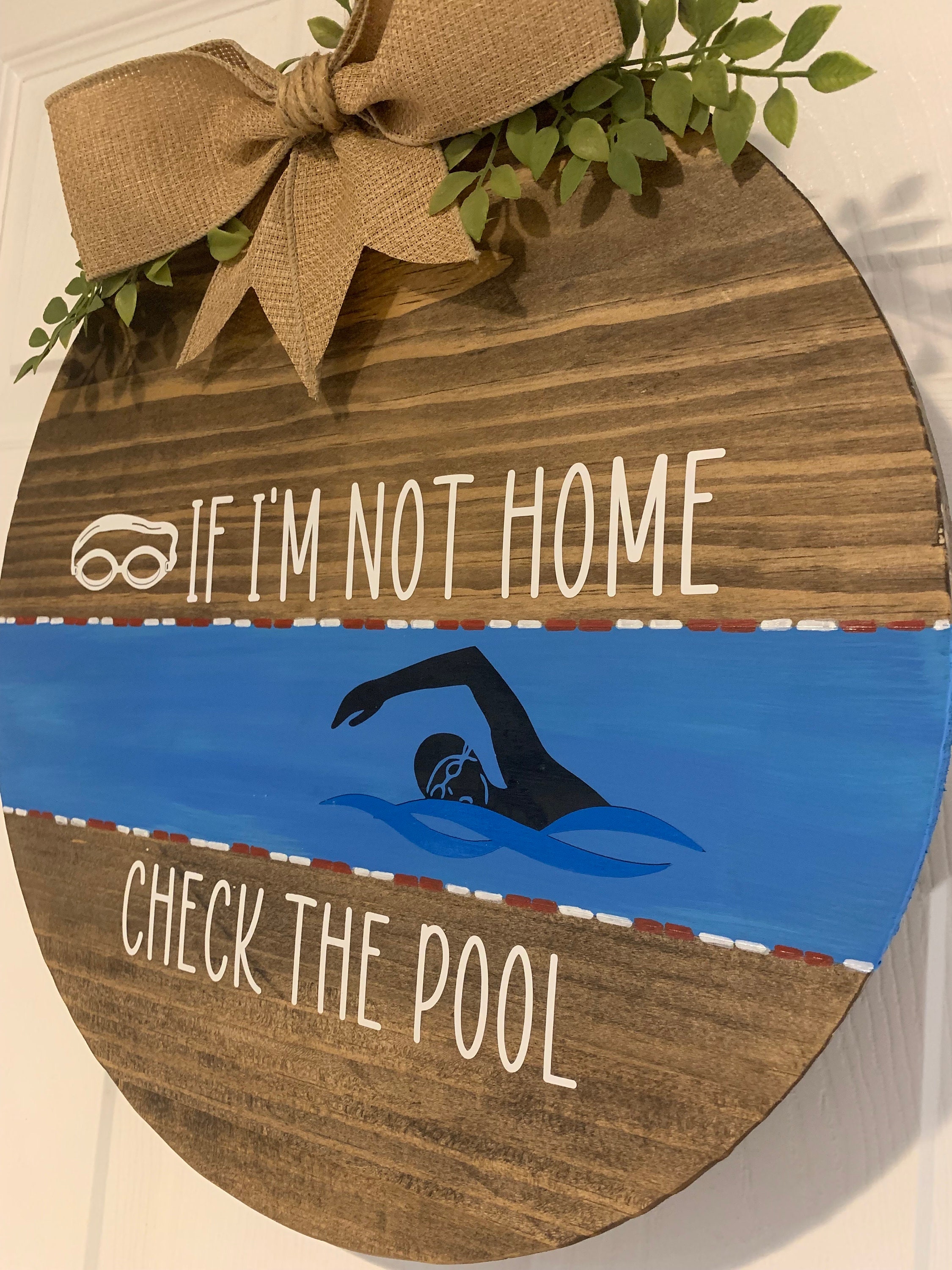 Welcome Door Hanger Swimmer Sign Gift for Swimmer Gift for Coach Swim ...
