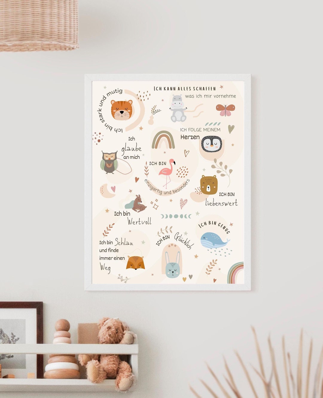Affirmations Children's Room Poster, Digitally Printable, Encouragement ...
