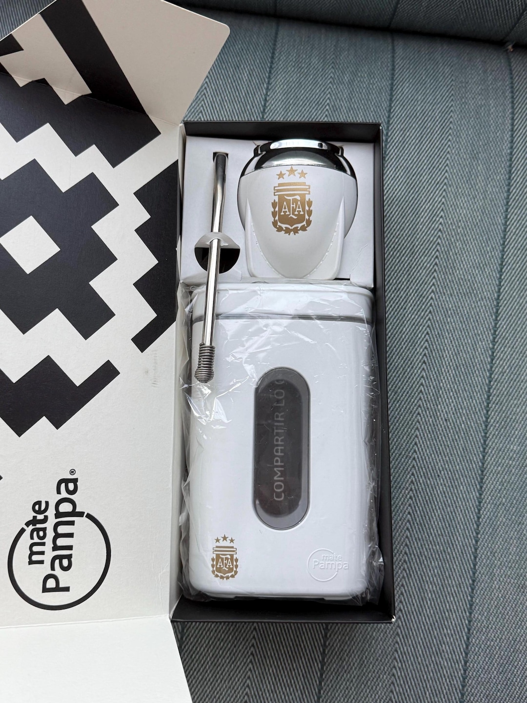Set Mate Blanco AFA Mate, Yerbera Y Bombilla / Mate Cup Set (mate Cup+ ...