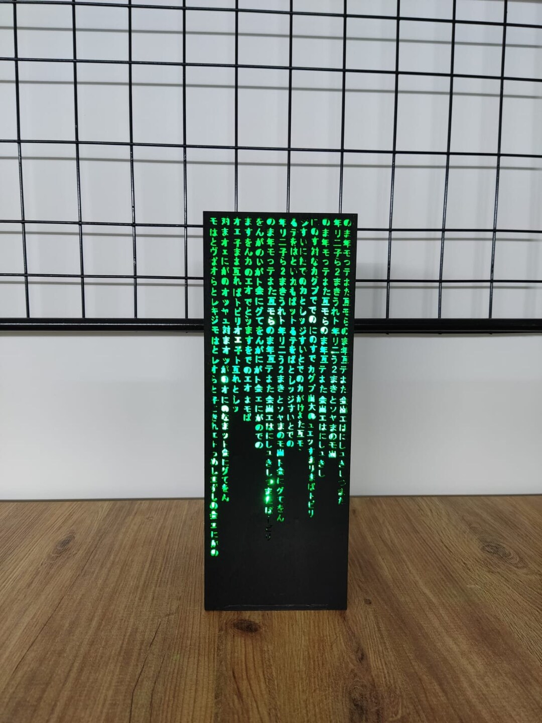 Green Code Lamp Green Hieroglyphs Numbers Mathematics Desk Cyberpunk ...