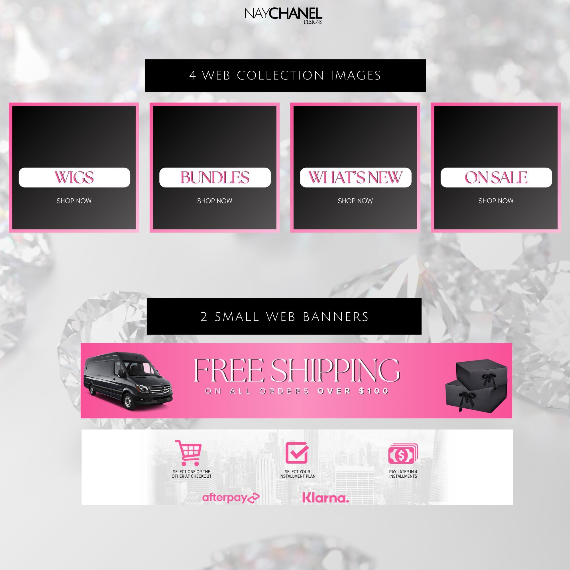 Editable Website Banners - Shopify Wix Web Banners - DIY Website Banner ...