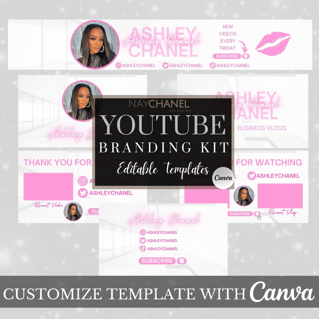 DIY Youtube Branding Kit Youtube Channel Template Intro - Etsy