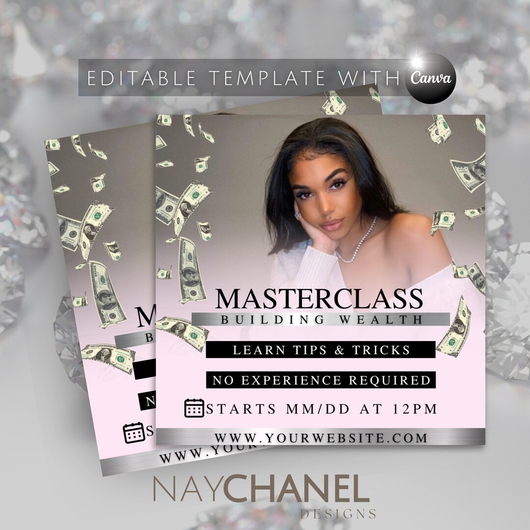 DIY Masterclass Flyer Template Building Wealth Flyer Online Training ...