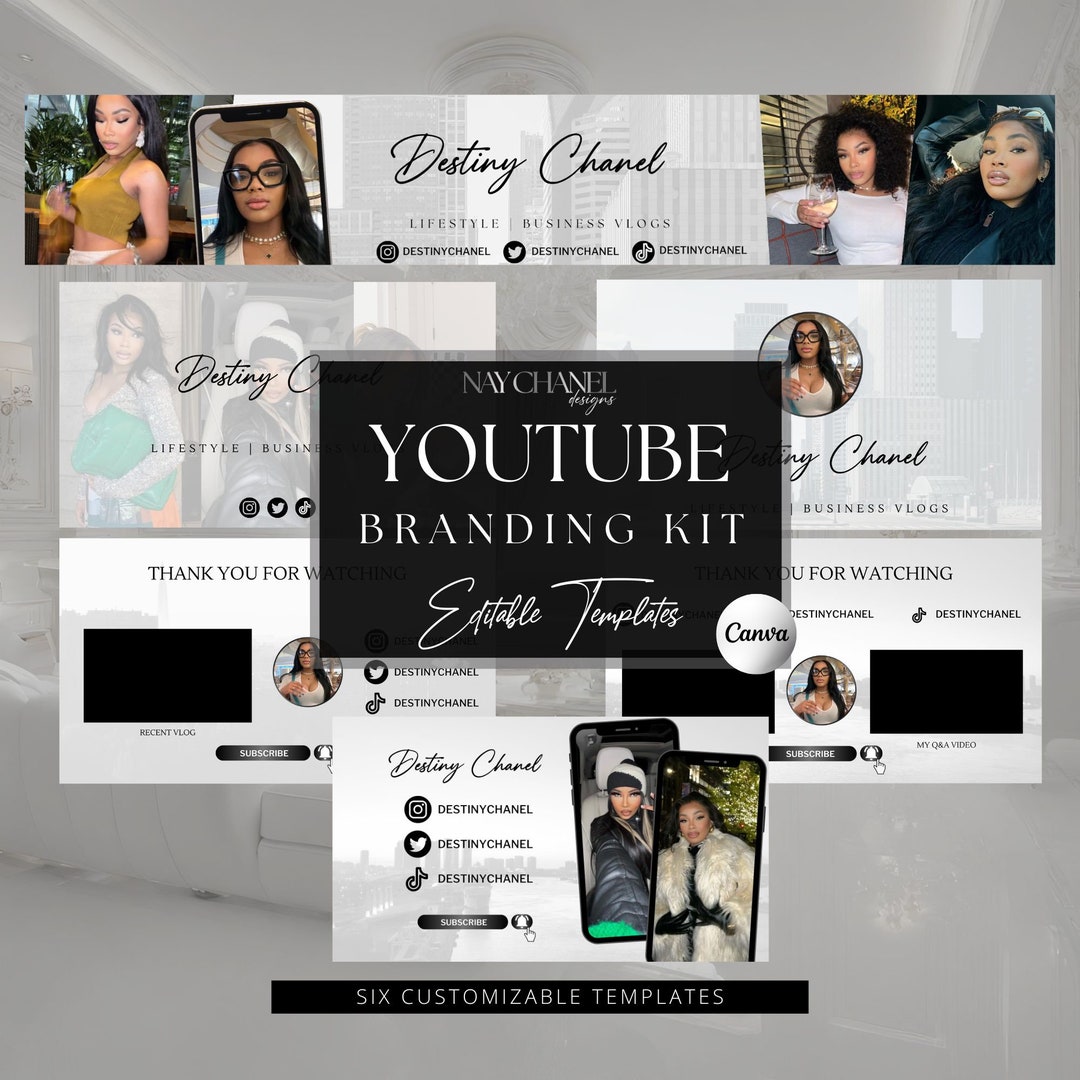 DIY Youtube Branding Kit - Youtube Banner, Intro and Outro Designs ...