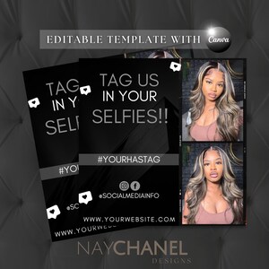 Selfie Tag Flyer Tag Us Flyer Selfie Flyer Tag Us in Your Selfie Hair ...