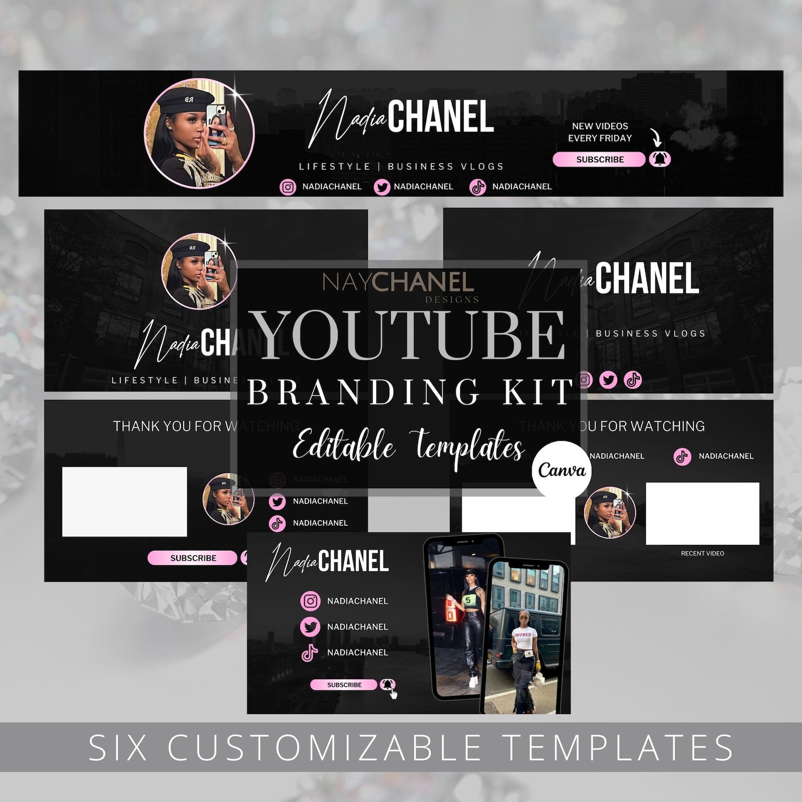 DIY Youtube Branding Kit - Youtube Banner, Intro and Outro Designs ...