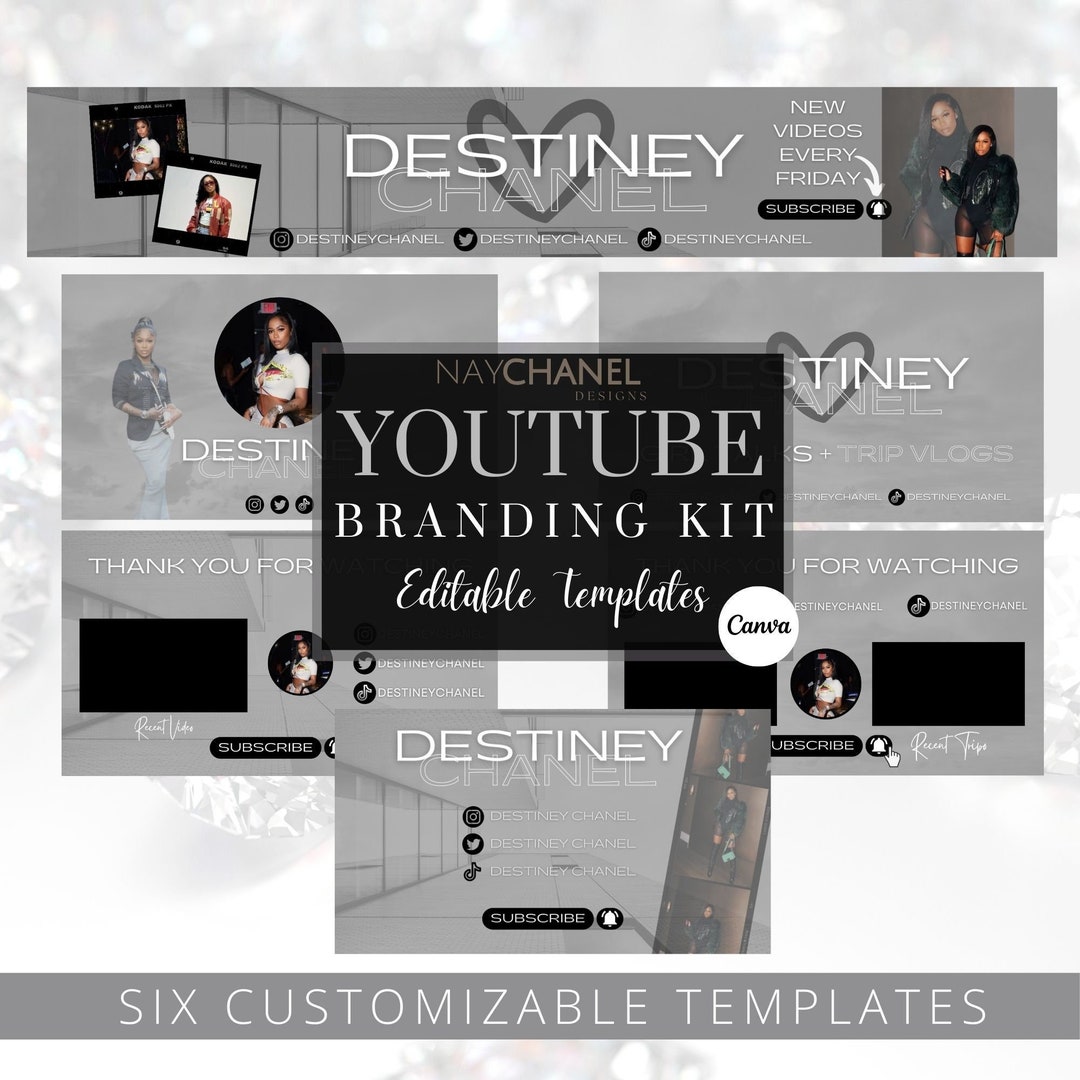 DIY Youtube Branding Kit Youtube Channel Template Intro, Outro Designs ...
