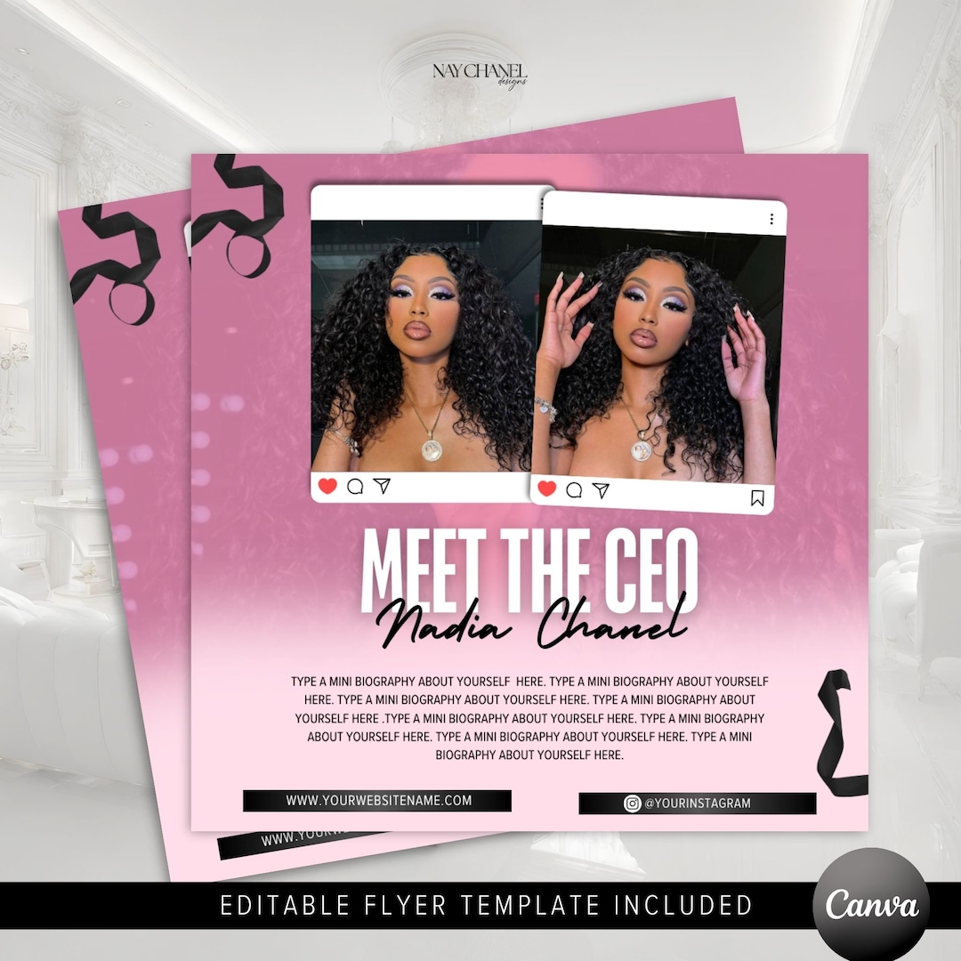 DIY Meet the CEO Flyer Template Entrepreneur Flyer Meet the Owner Flyer Premade Small Business ...