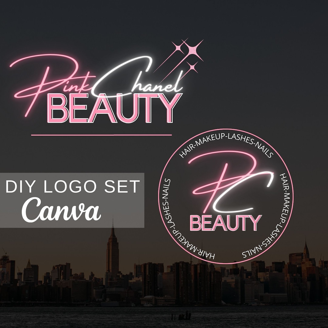 Pink Beauty Logo Hair Logo Pink Logo Design Boutique Logo DIY Logo ...