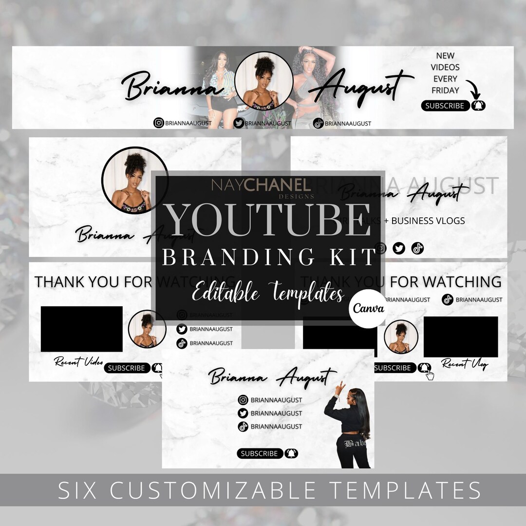 DIY Youtube Branding Kit - Youtube Channel Template - Intro, Outro ...