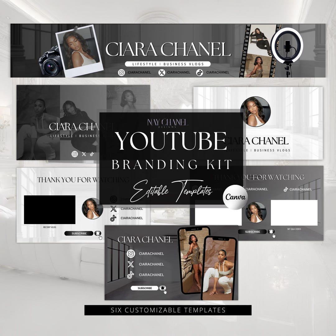 DIY Youtube Branding Kit - Youtube Banner, Intro and Outro Designs ...