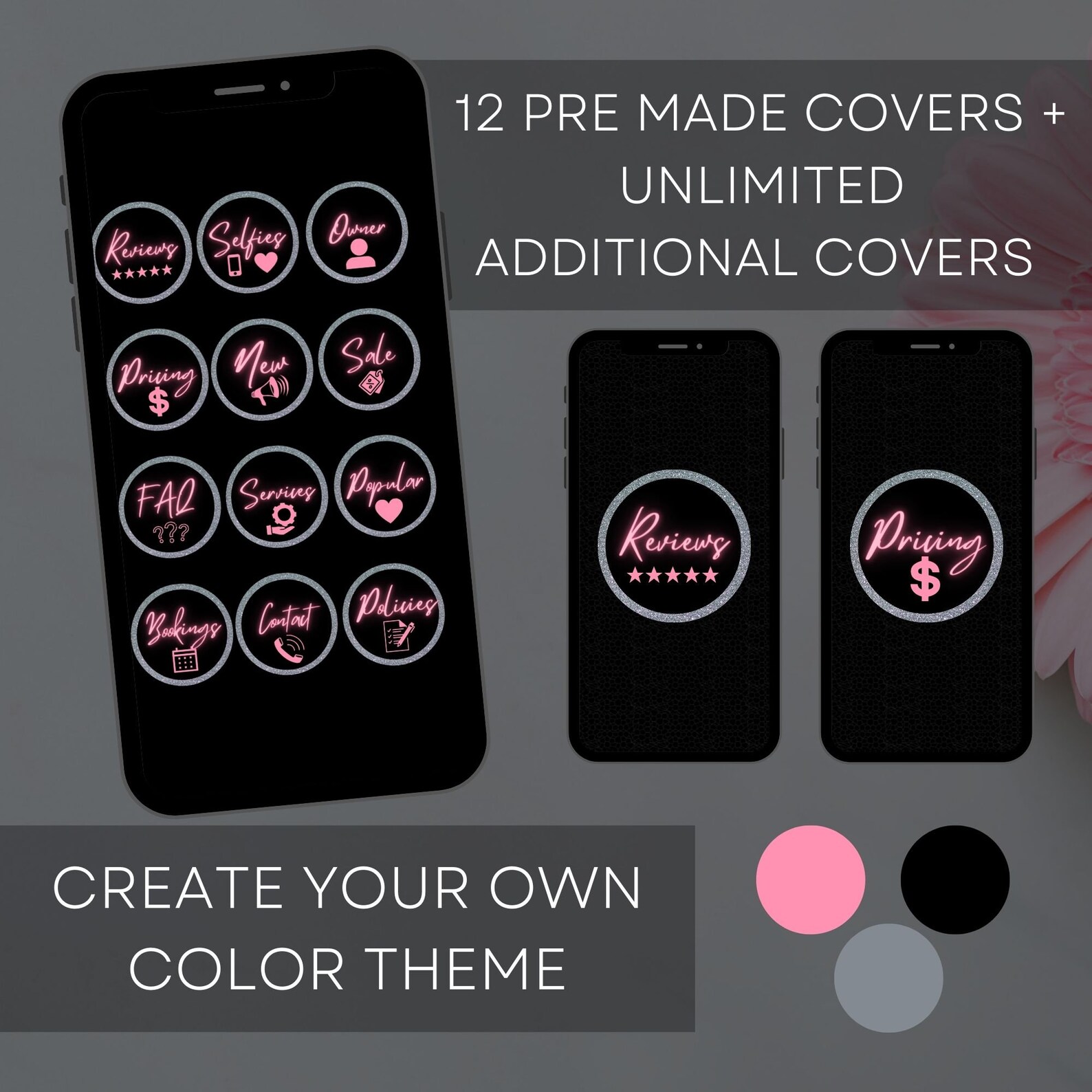 Pink Instagram Highlight Covers Social Media Highlights - Etsy