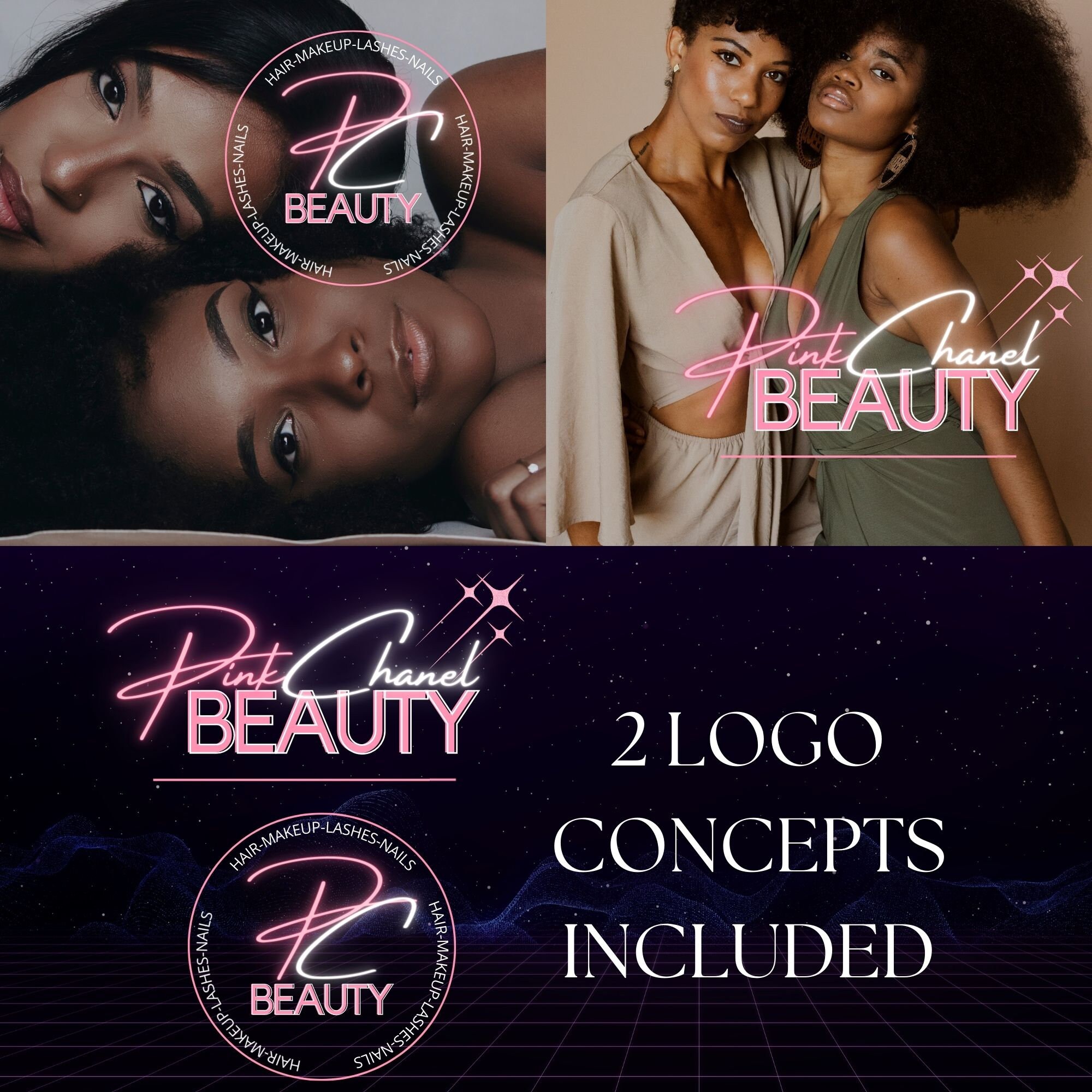 Pink Beauty Logo Hair Logo Pink Logo Design Boutique - Etsy