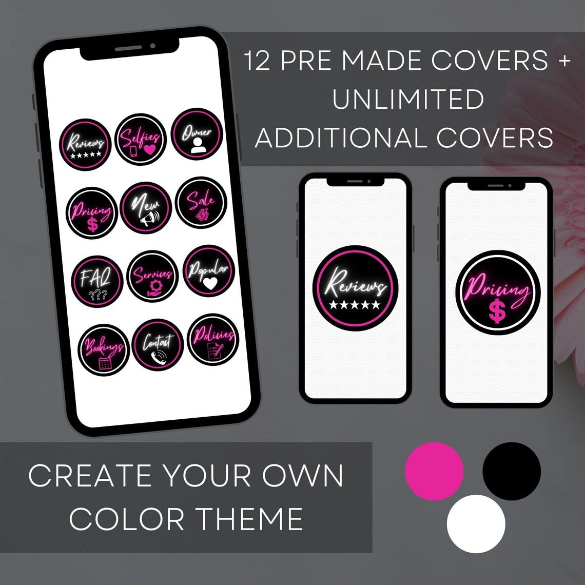 Pink Instagram Highlight Covers Social Media Highlights - Etsy