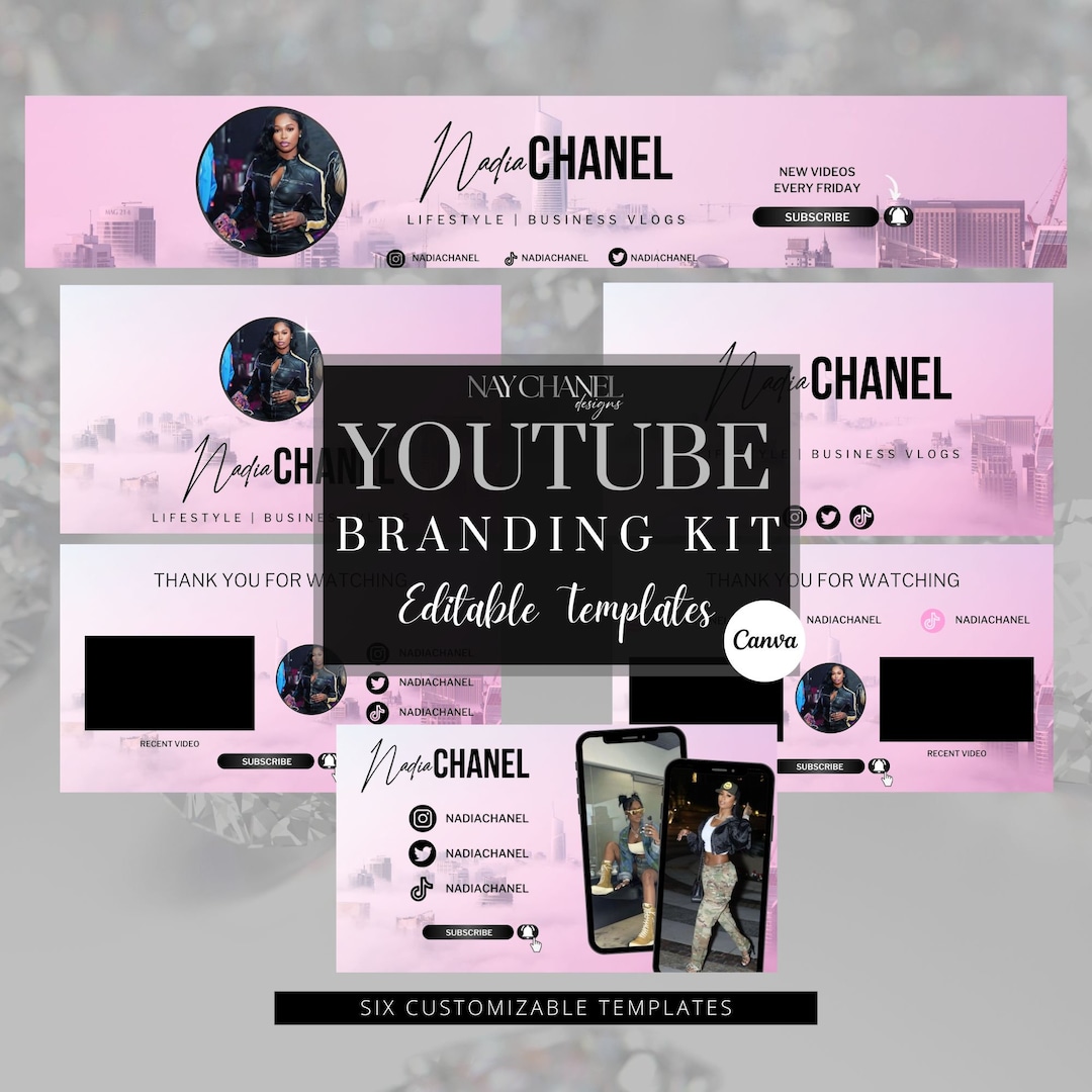 DIY Youtube Branding Kit - Youtube Banner, Intro and Outro Designs ...