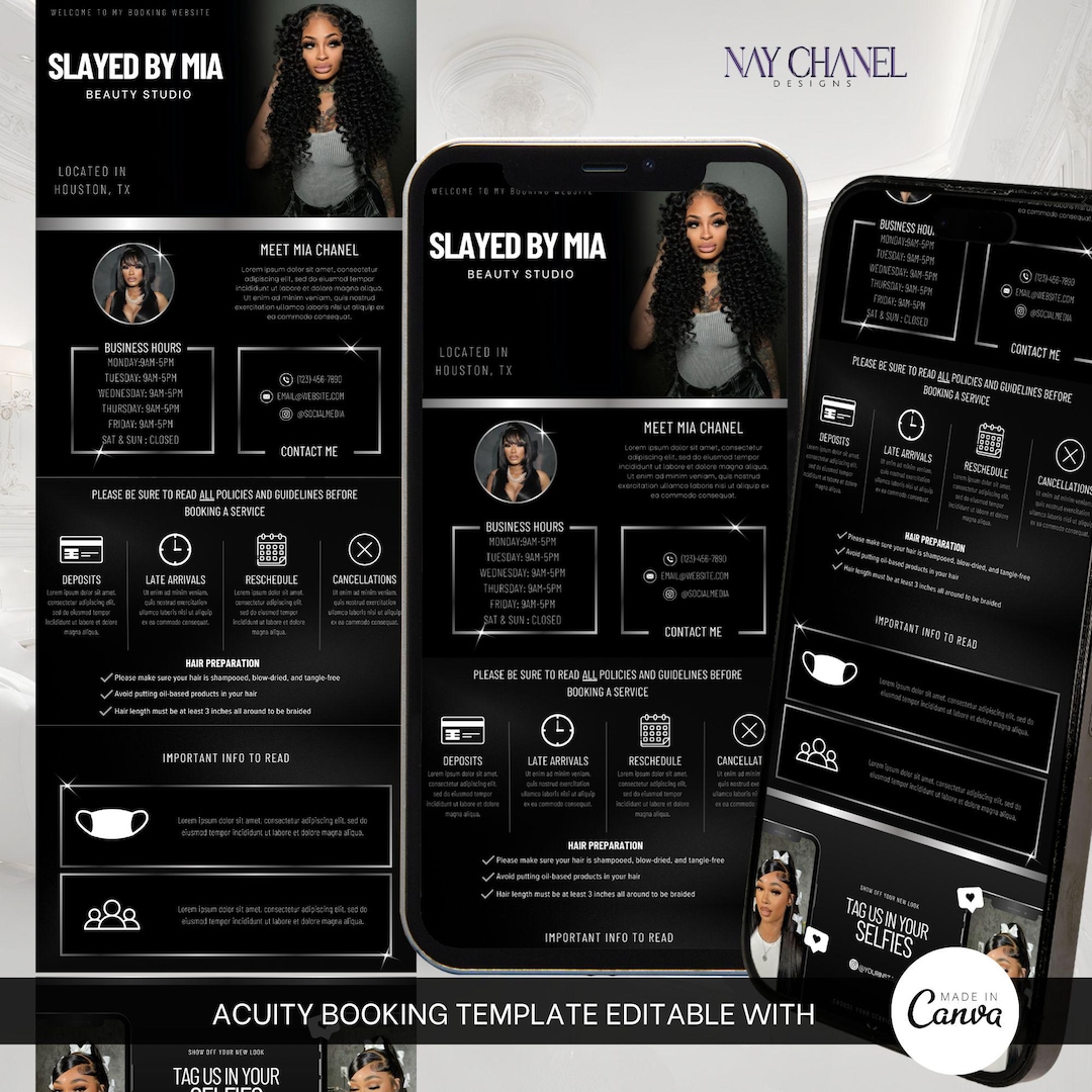 Acuity Scheduling Template Hair Stylist - Booking Website - Acuity ...