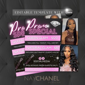 Prom Special Flyer Prom Glam DIY Flyer Template Prom Bookings ...