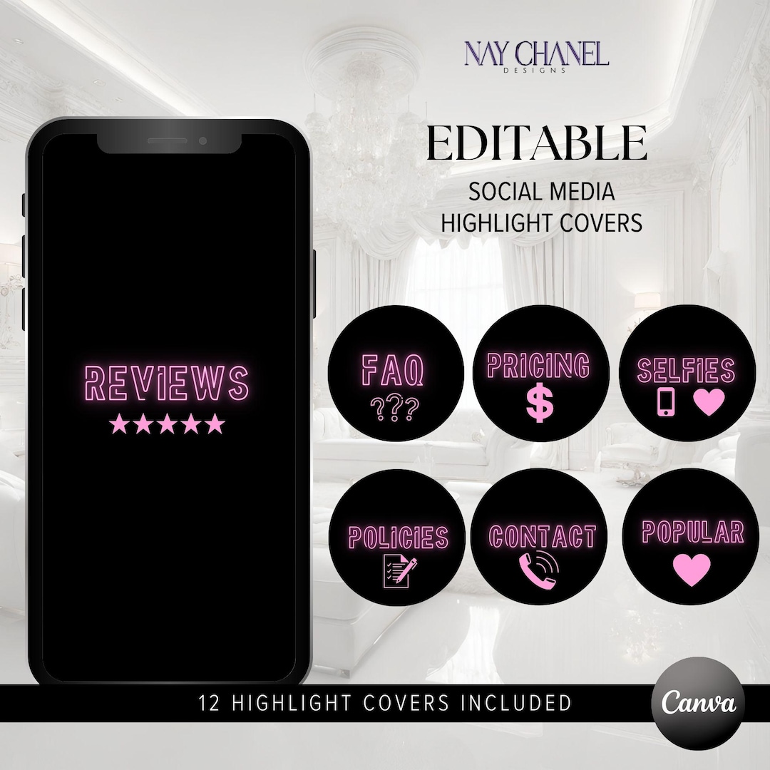 Pink Instagram Highlight Covers - Social Media Highlights - Story ...