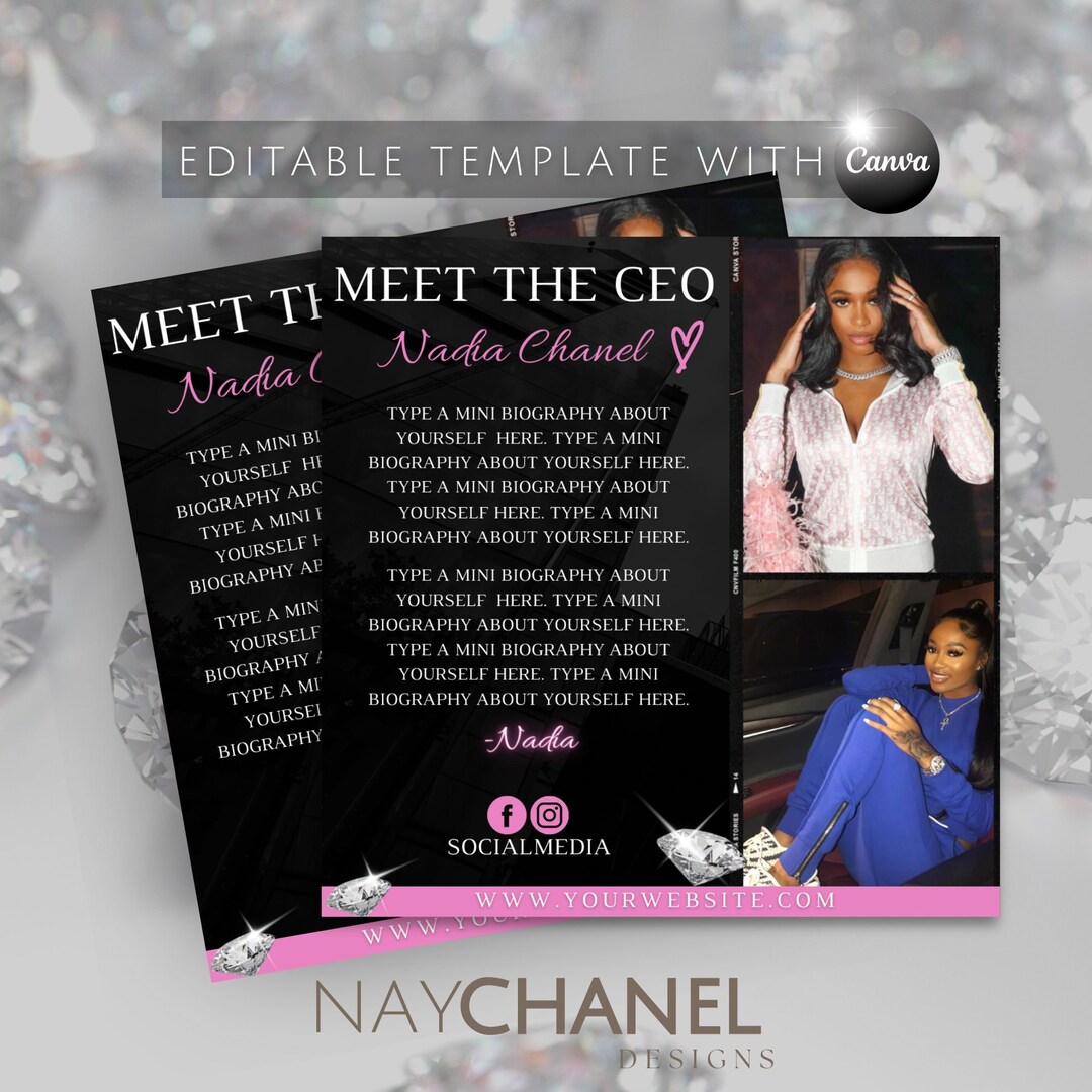 DIY Meet the CEO Flyer Template Entrepreneur Flyer Meet the Owner Flyer Premade Small Business ...
