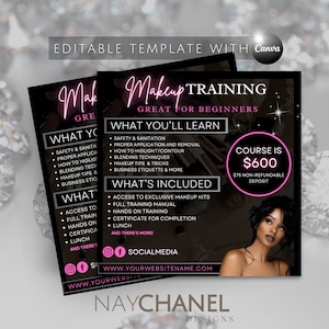 DIY Makeup Training Flyer Makeup Course Makeup Class Makeup Flyer ...