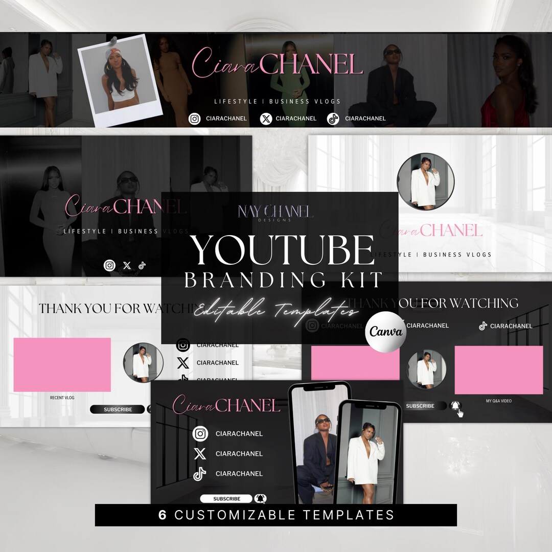 DIY Youtube Branding Kit - Youtube Channel Banner, Animated Intro and ...