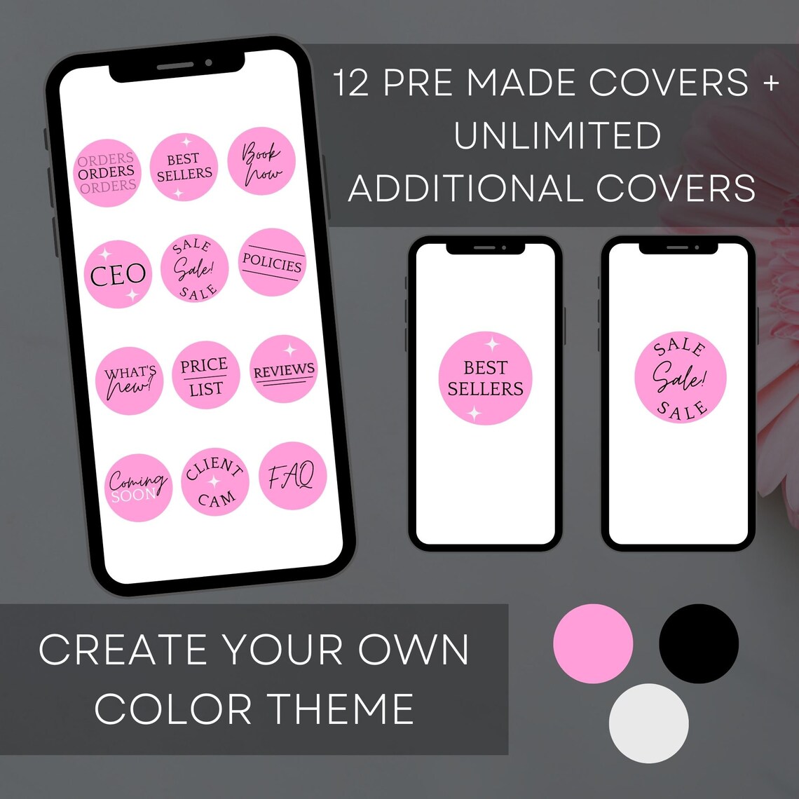 Pink Instagram Business Highlight Covers Social Media - Etsy