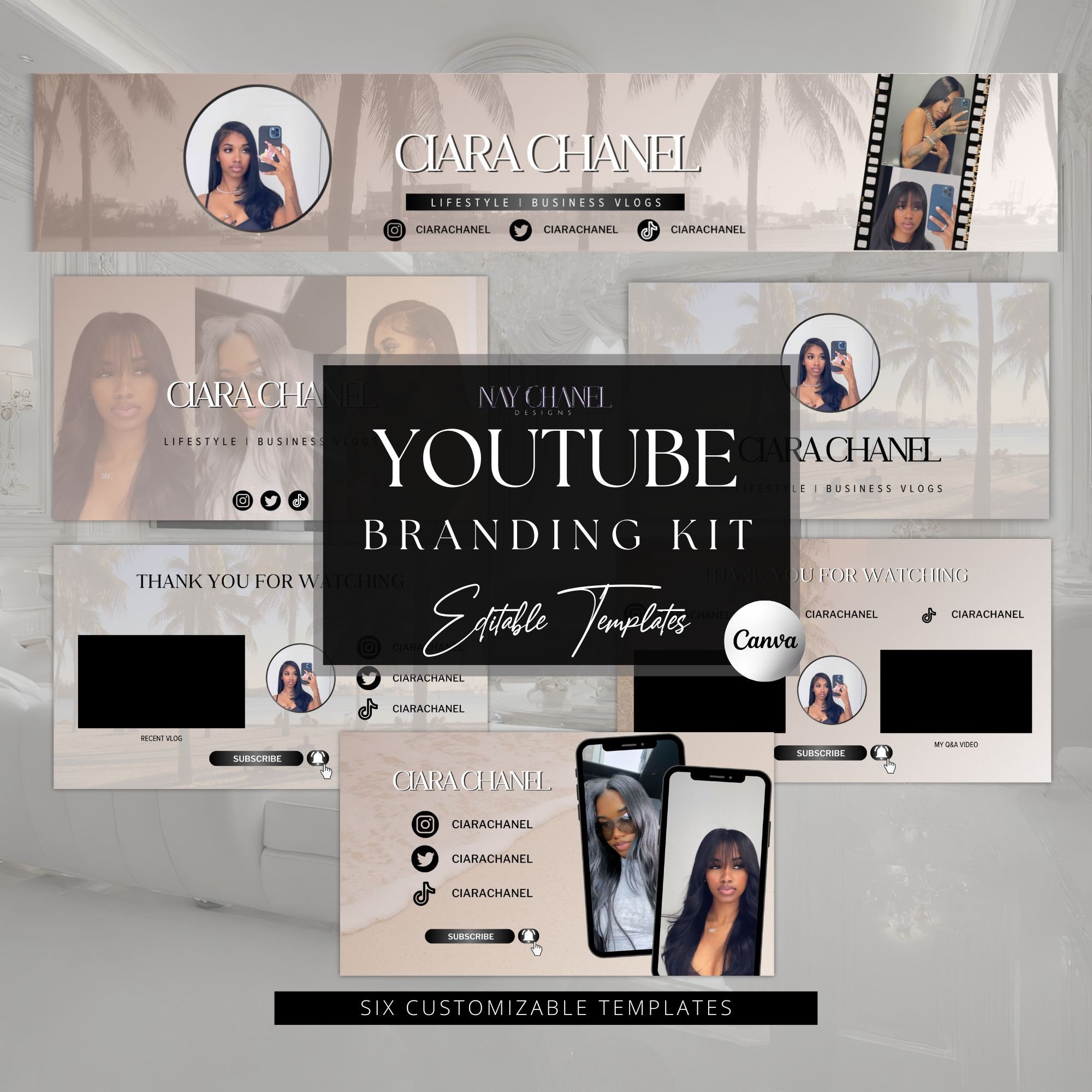 DIY Youtube Branding Kit - Youtube Channel Banner, Animated Intro and ...