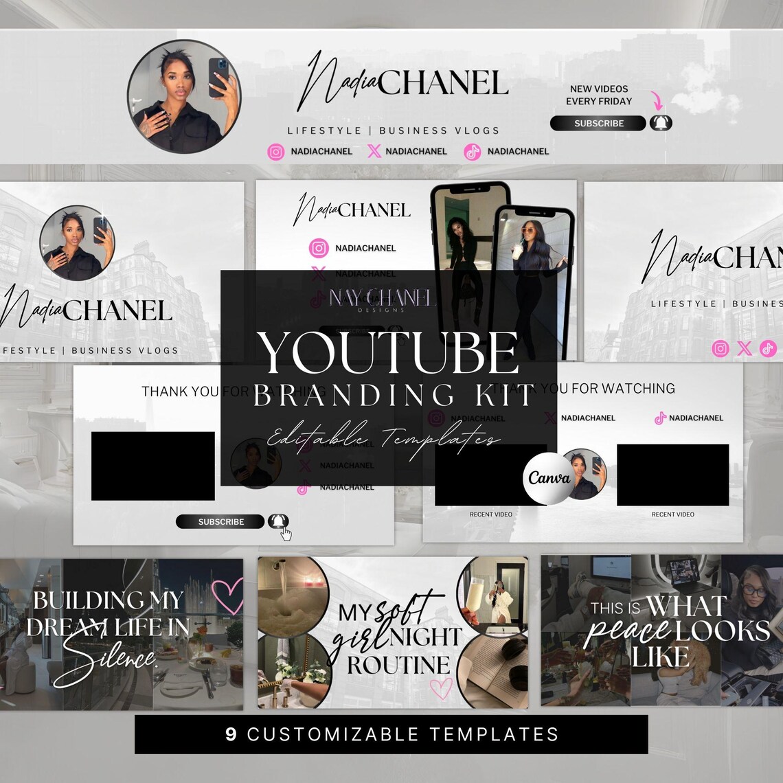 DIY Youtube Branding Kit - Youtube Banner, Thumbnail, Intro and Outro ...