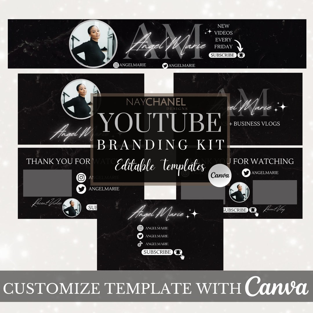 DIY Youtube Branding Kit Youtube Banner, Intro and Outro Designs ...