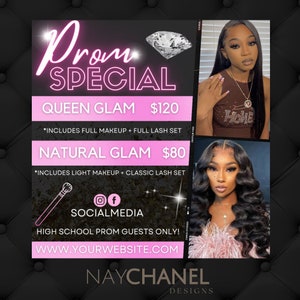 Prom Special Flyer Prom Glam DIY Flyer Template Prom Bookings ...