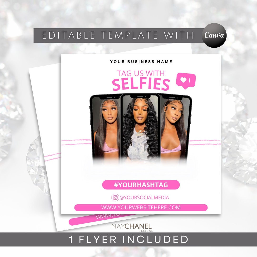 Selfie Tag Flyer Tag Us Flyer Selfie Flyer Tag Us in - Etsy UK