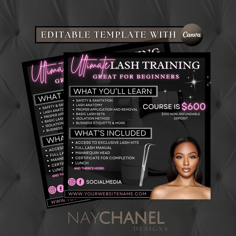 Lash Training Flyer Lash Course Flyer DIY Lash Class Flyer - Etsy