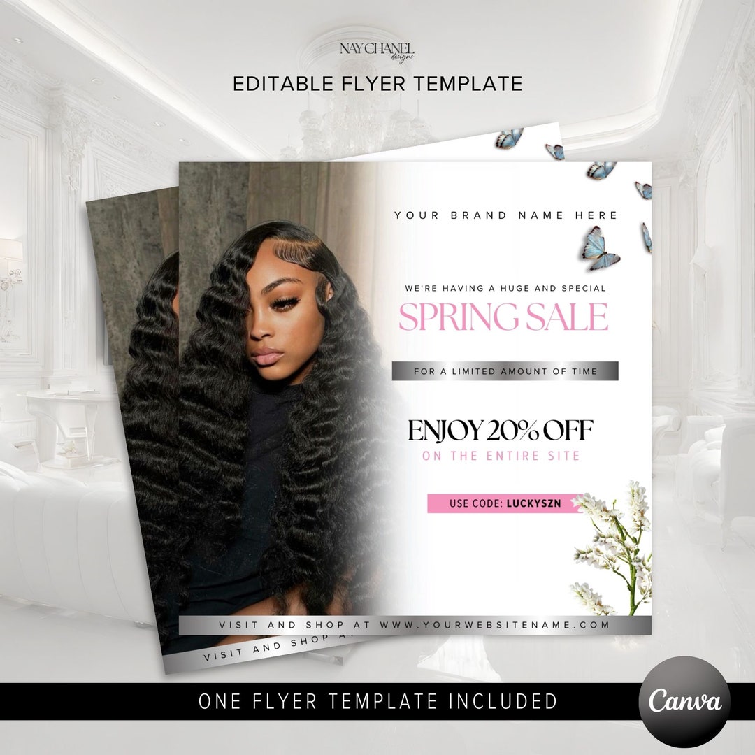 DIY Editable Spring Flash Sale Flyer April Day Premade Social Media ...